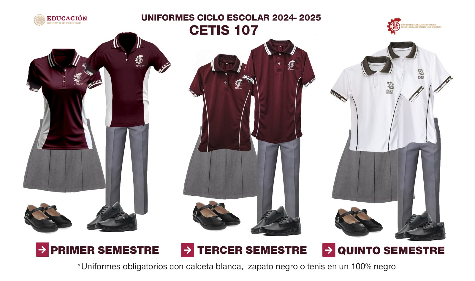 Uniformes ciclo escolar 2024-2025